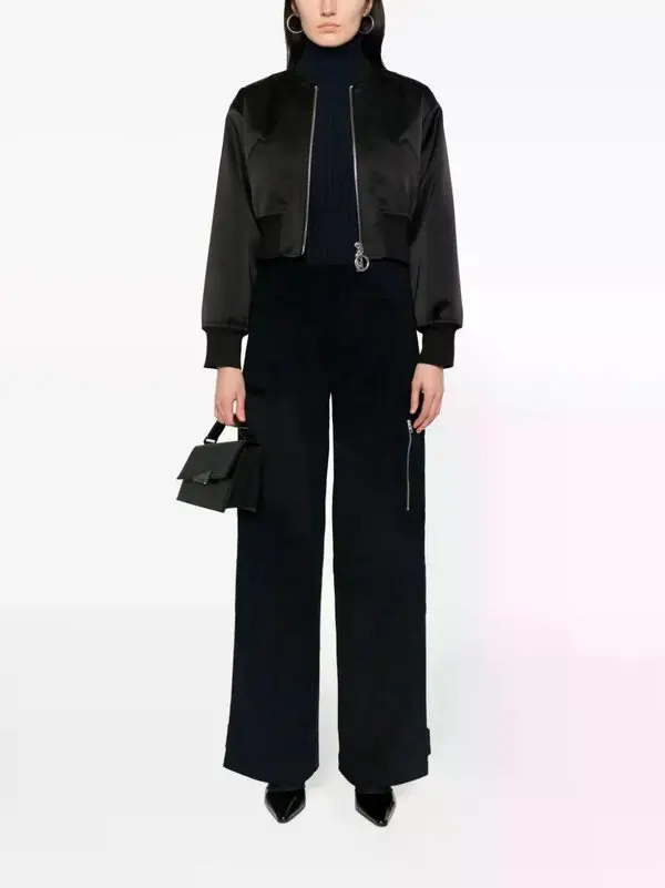 AMI Paris Wide-leg Cotton Trousers