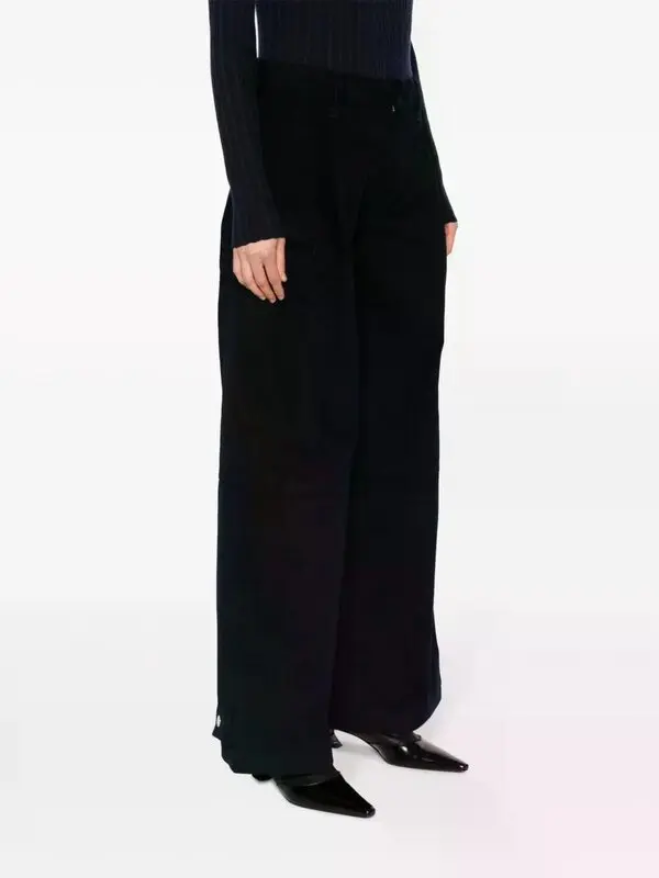 AMI Paris Wide-leg Cotton Trousers