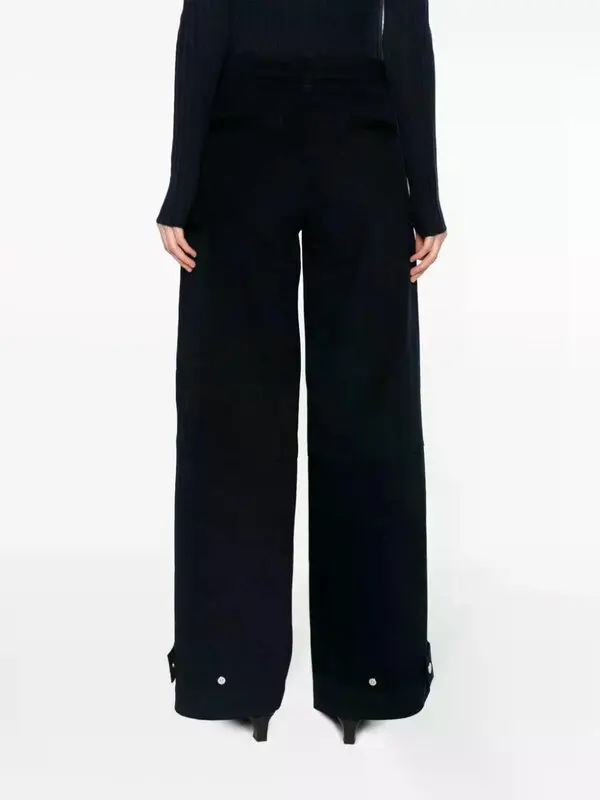 AMI Paris Wide-leg Cotton Trousers
