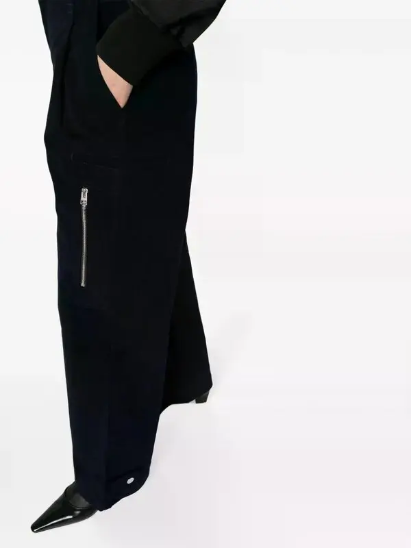AMI Paris Wide-leg Cotton Trousers