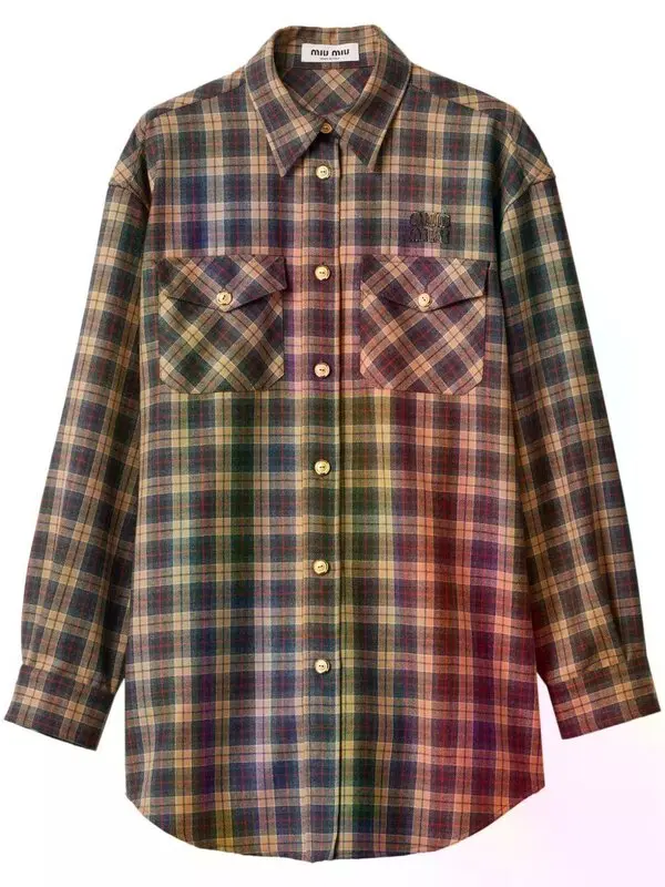 Miu Miu Tartan Wool Shirt