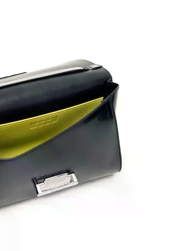 MSGM Brushed Faux Leather Crossbody Bag