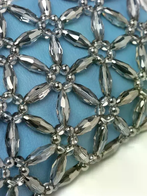 0711 TBILISI Faceted Bead-embellished Clutch Bag
