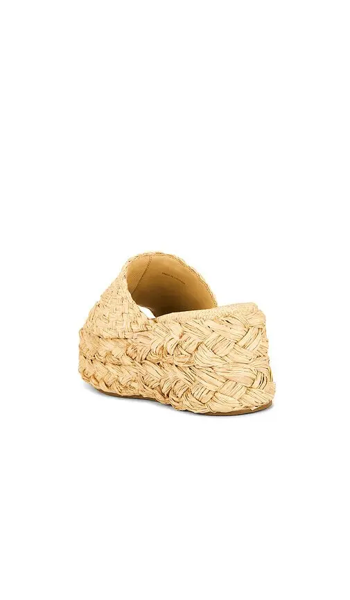 LOEFFLER RANDALL Aaron Raffia Platform Sandal