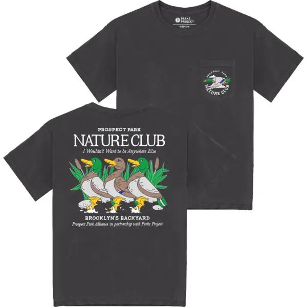 PARKS PROJECT Prospect Park Alliance Nature Club Pocket Tee - Graphite