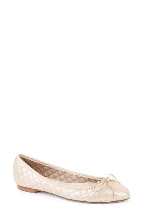 PAUL MAYER ATTITUDES Lido Quilted Ballerina Flat - Gold