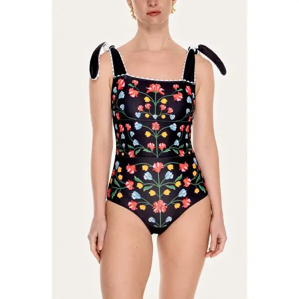 JESSIE ZHAO NEW YORK Day/night Glow Reversible One-piece Swimsuit - Black