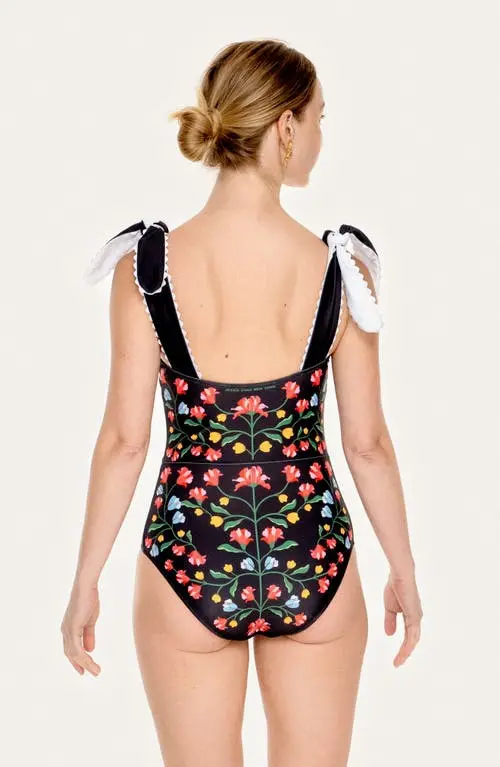 JESSIE ZHAO NEW YORK Day/night Glow Reversible One-piece Swimsuit