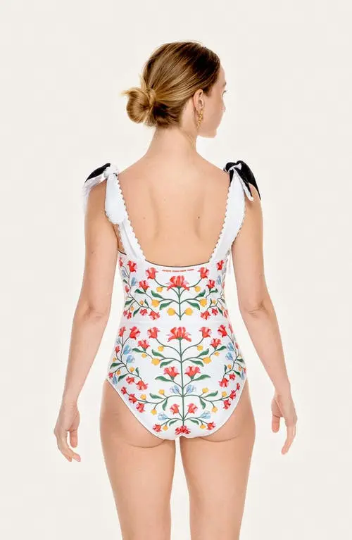 JESSIE ZHAO NEW YORK Day/night Glow Reversible One-piece Swimsuit