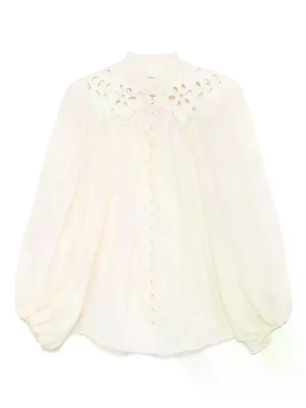 Zimmermann Embroidered Shirt - Neutrals