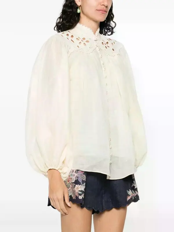 Zimmermann Embroidered Shirt - Neutrals