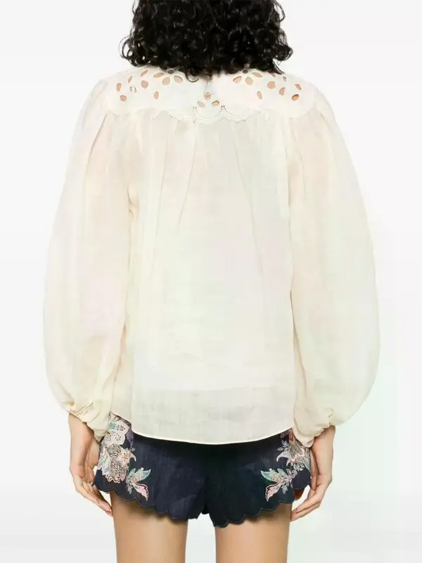 Zimmermann Embroidered Shirt - Neutrals