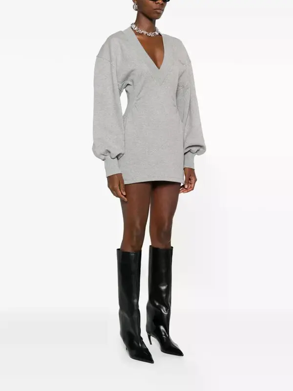 Attico V-neck Mini Dress