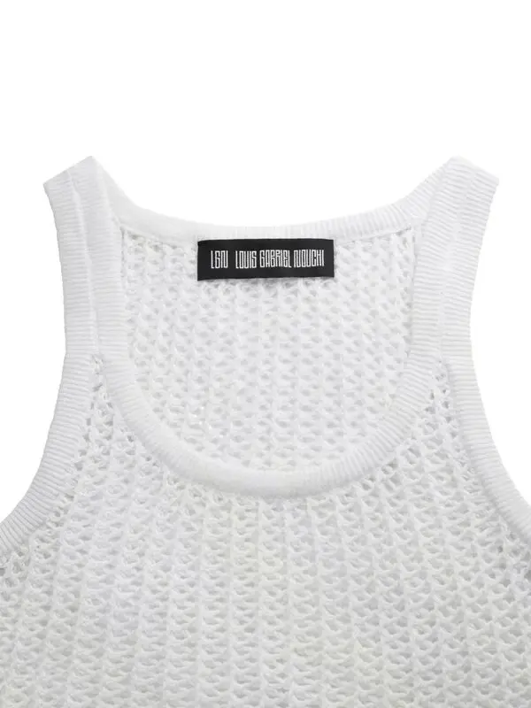 LGN LOUIS GABRIEL NOUCHI Mesh Tank Top