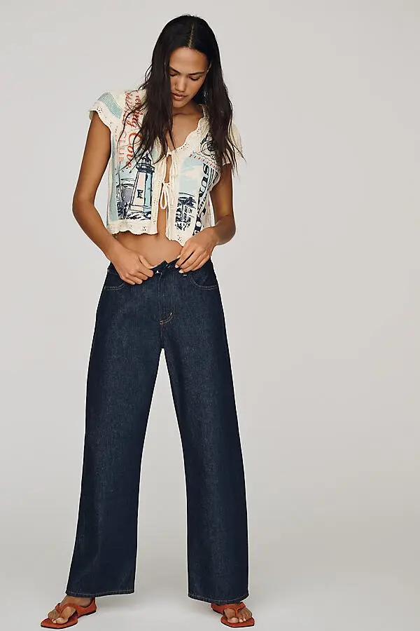 Maeve Cap-sleeve Tie-front Knit Blouse
