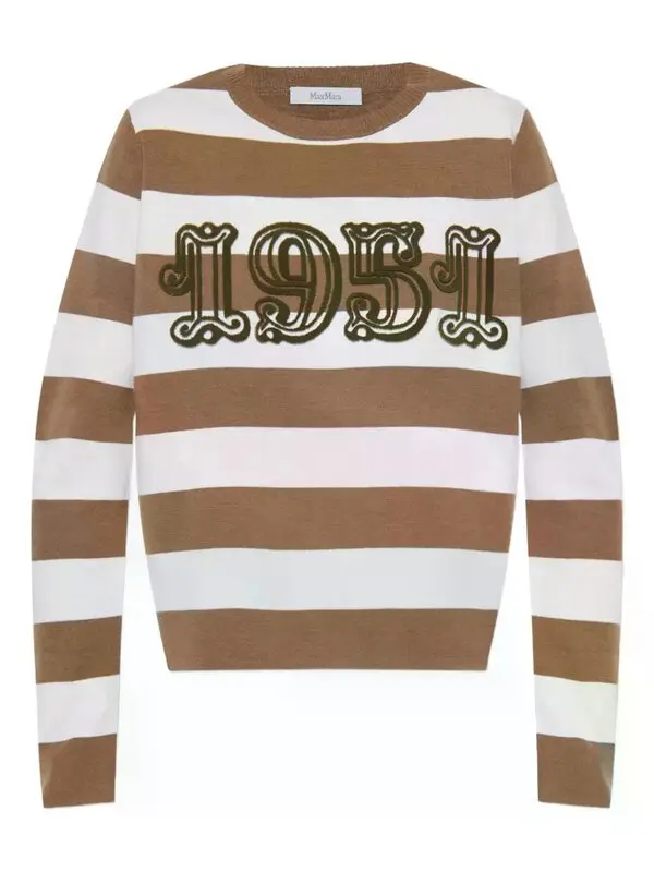 Max Mara Striped Sweater - Brown