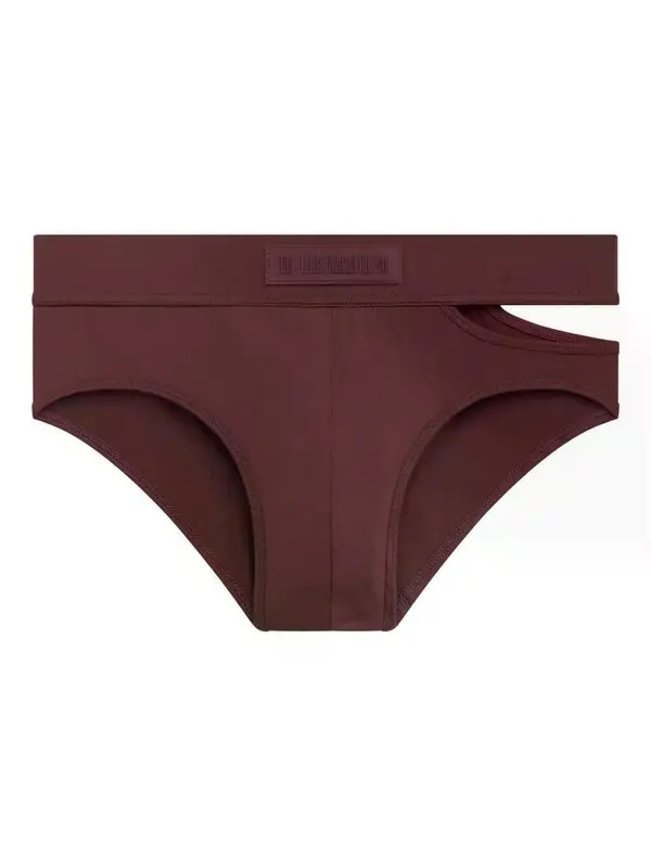 LGN LOUIS GABRIEL NOUCHI Asymmetric Waistband Swim Briefs - Red