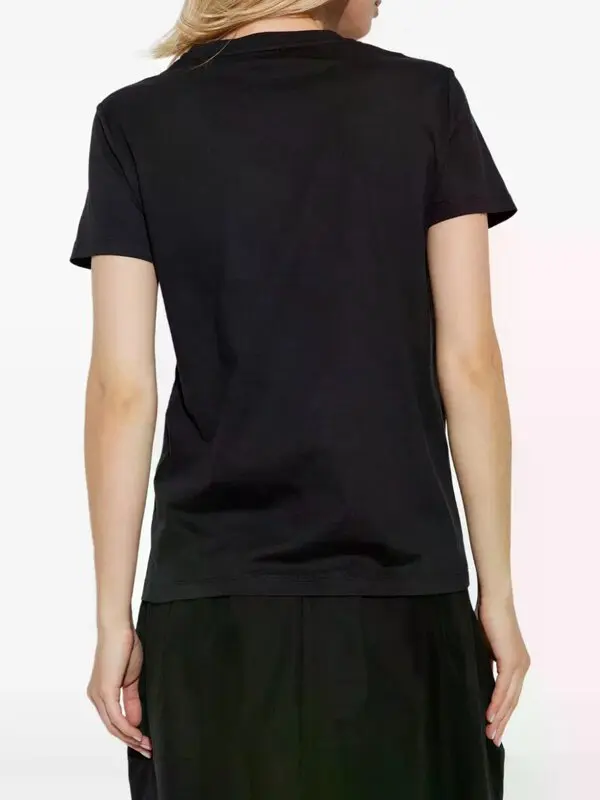 Max Mara Logo-embroidered T-shirt - Black