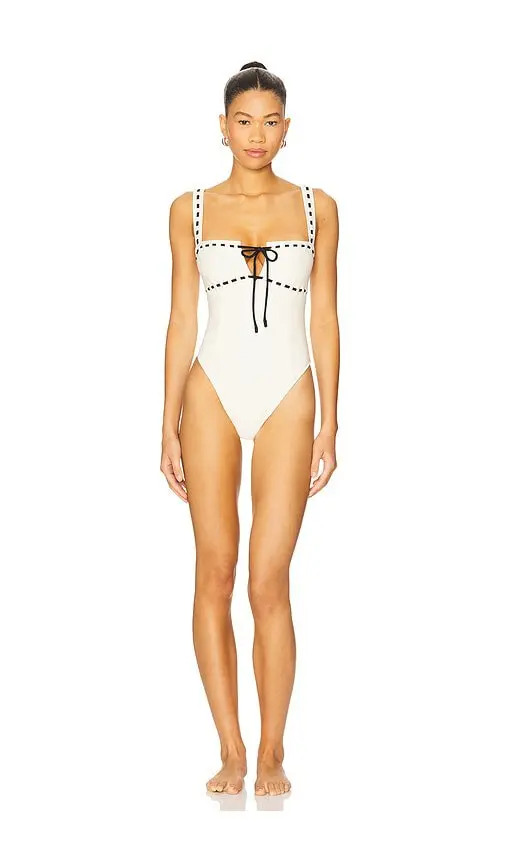 Tularosa Anica One Piece - Ivory & Black