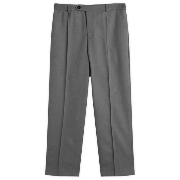 ABOUT:BLANK Pleated Wide-leg Trousers - Light Grey