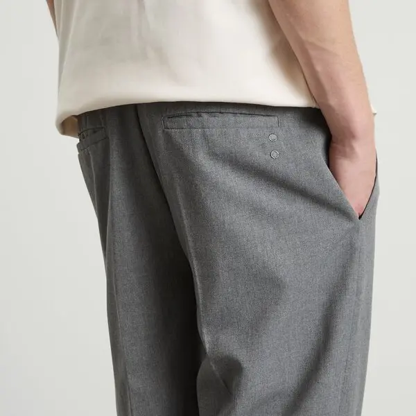 ABOUT:BLANK Pleated Wide-leg Trousers - Light Grey