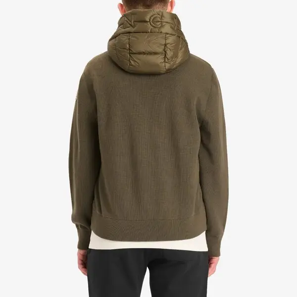 Moncler Hybrid Zip Through Hooded Jacket - Green