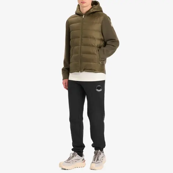 Moncler Hybrid Zip Through Hooded Jacket - Green