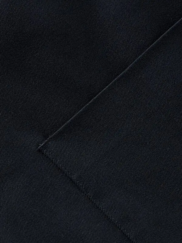 Paul Smith Leather-trimmed Cotton-blend Twill Harrington Jacket - Blue