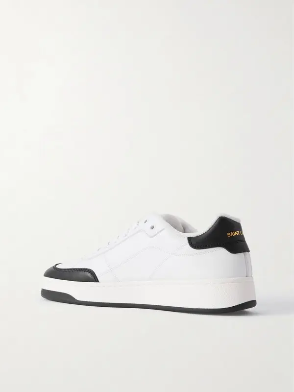 Saint Laurent Sl/61 Two-tone Leather Sneakers - White