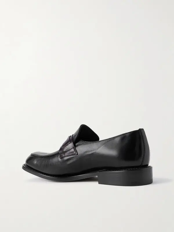 【ぽぽ】OurLegacy × ARMANI leather Loafer Our Legacy X Emporio Armani Sentiero Leather Loafers - Black