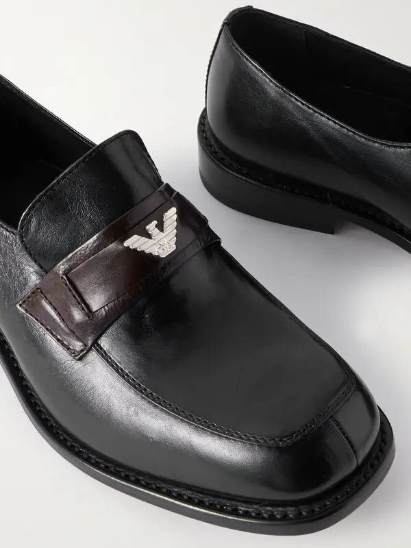 【ぽぽ】OurLegacy × ARMANI leather Loafer Our Legacy X Emporio Armani Sentiero Leather Loafers - Black