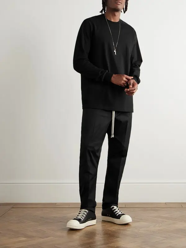 Rick Owens Tapered Cotton-blend Poplin Trousers