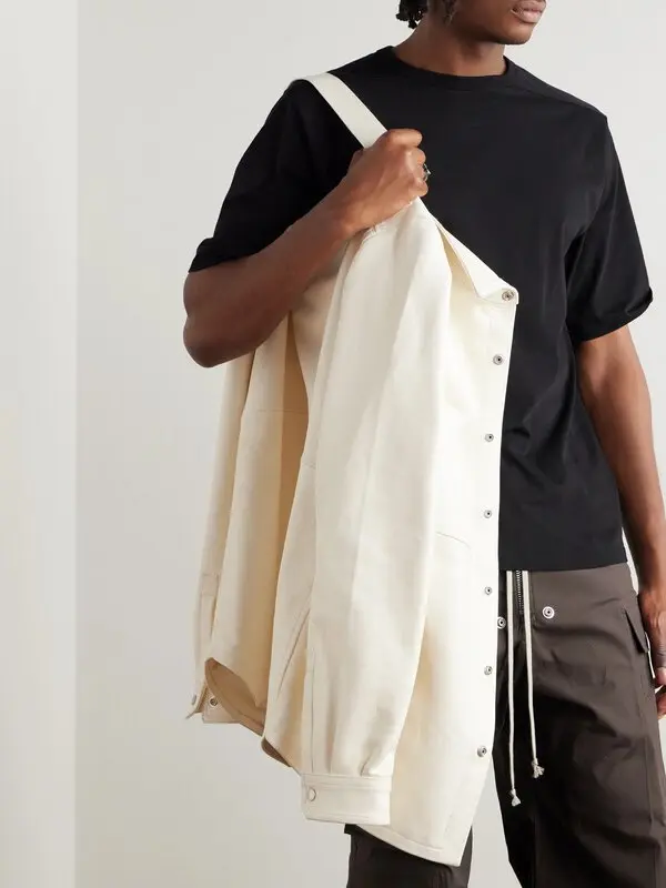 Rick Owens Leather Shirt Jacket - Neutrals