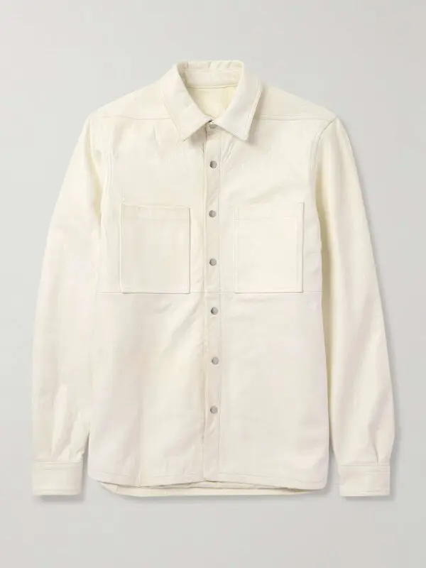 Rick Owens Leather Shirt Jacket