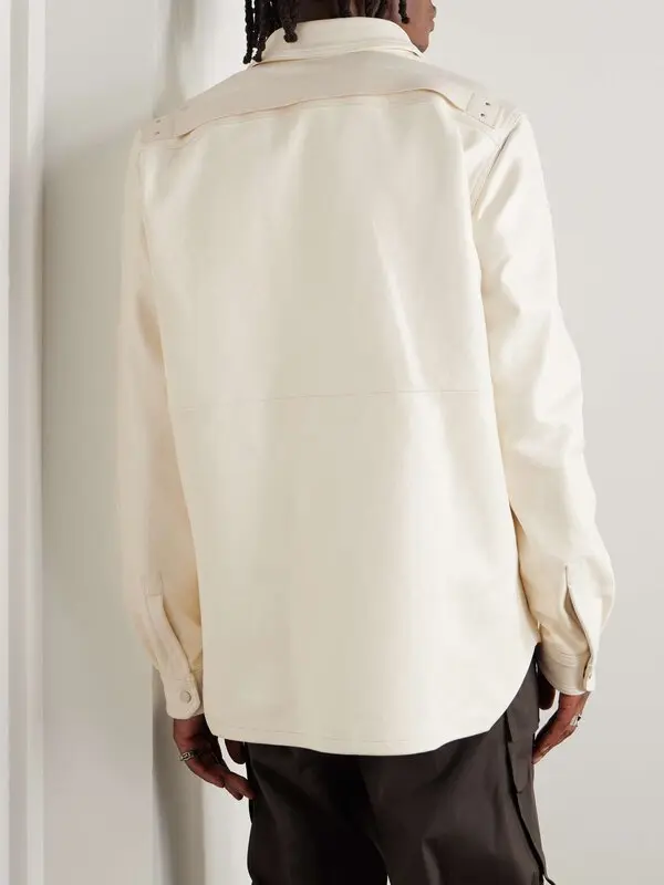 Rick Owens Leather Shirt Jacket
