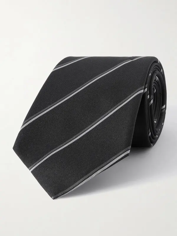 Saint Laurent 8cm Striped Silk-twill Tie