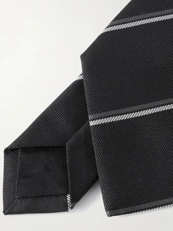 Saint Laurent 8cm Striped Silk-twill Tie