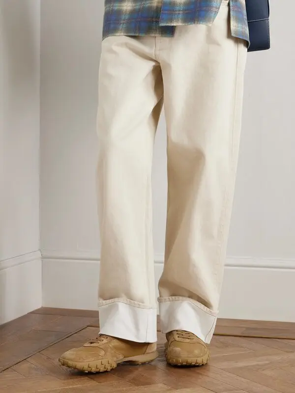 JIL SANDER Moon Leather And Suede Sneakers - Neutrals
