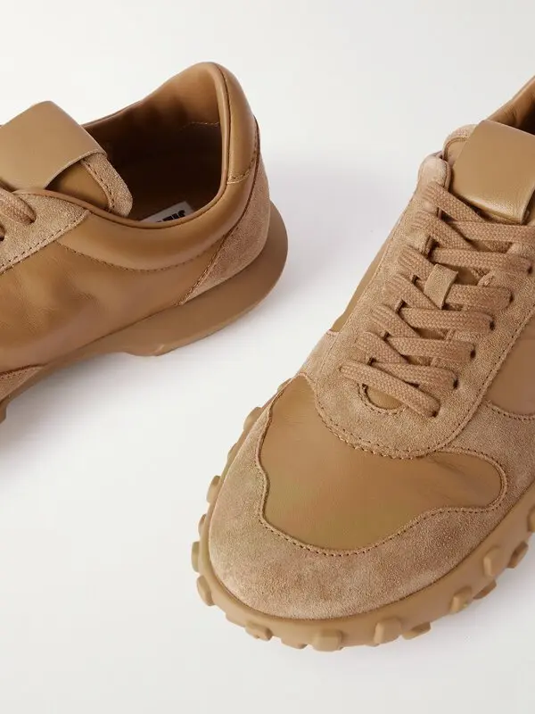 JIL SANDER Moon Leather And Suede Sneakers - Neutrals