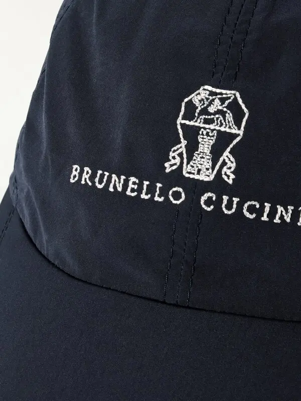 Brunello Cucinelli Logo-embroidered Cotton-twill Baseball Cap - Blue