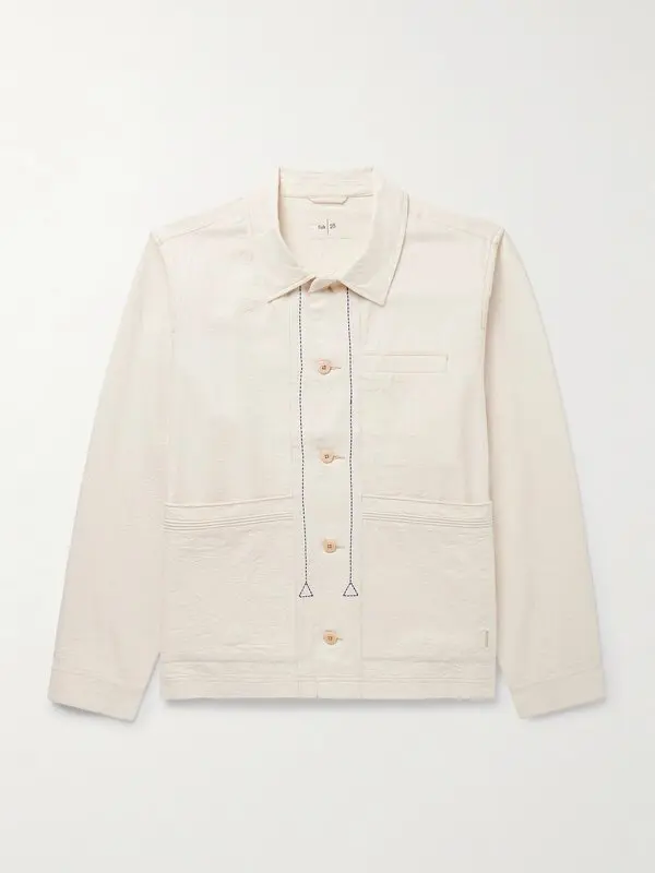 Folk Lunar Crinkled Cotton-canvas Shirt Jacket