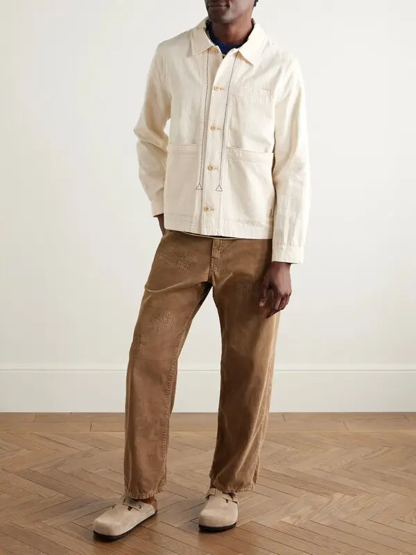 Folk Lunar Crinkled Cotton-canvas Shirt Jacket