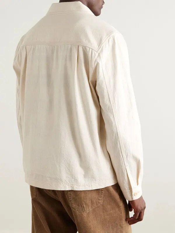 Folk Lunar Crinkled Cotton-canvas Shirt Jacket