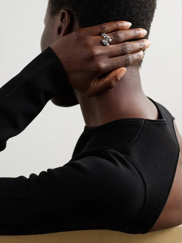 KAMYEN Infinity Diamond And Enamel Ring