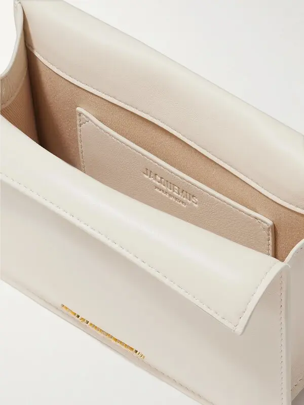 Jacquemus Small Embellished Leather Clutch - Neutrals