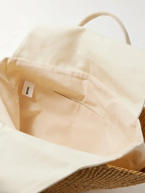 Muuñ Sophie Woven Straw Tote - Brown