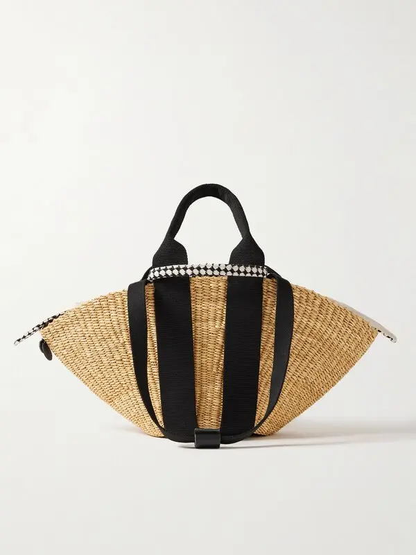 Muuñ Sophie Mini Woven Straw Tote - Brown