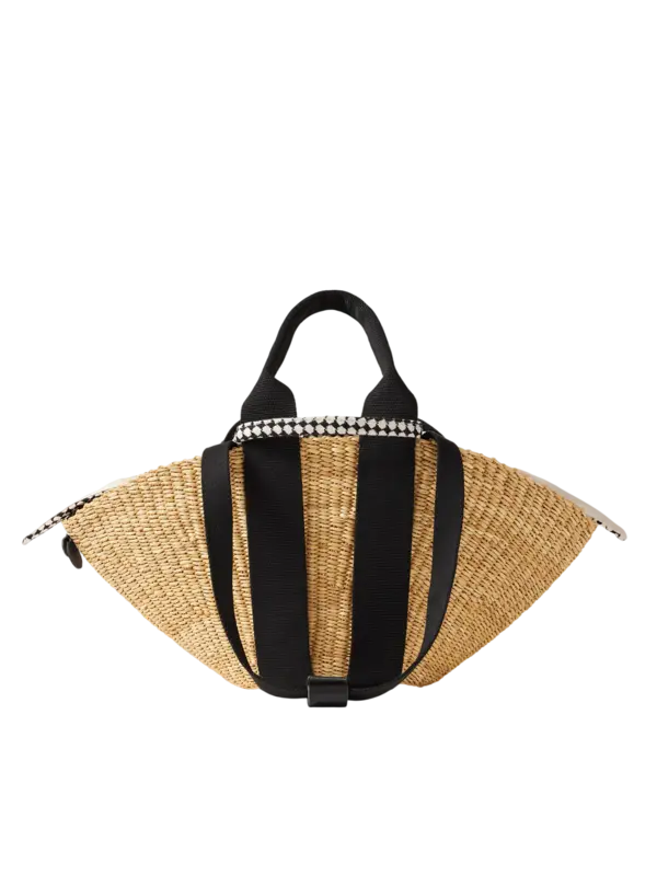 Muuñ Sophie Mini Woven Straw Tote - Brown