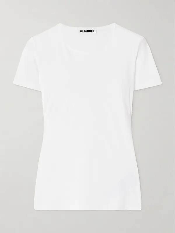 JIL SANDER Stretch-jersey T-shirt - Neutrals
