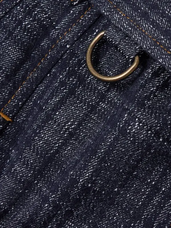 Burberry Belted Checked Denim Shorts